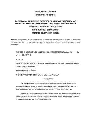 Fillable Online AN ORDINANCE AUTHORIZING EXECUTION OF A DEED OF ...