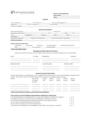 Fillable Online Credit application checklist - Articles - Hands on ...