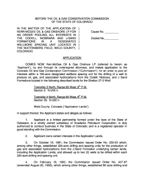 Fillable Online cogcc state co Fillable Online cogcc state co (1) HORIZONTAL WELL IN THE ... Fax ...