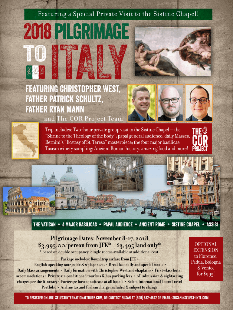 Fillable Online Father Patrick Schultz Invitation for Christopher West ...