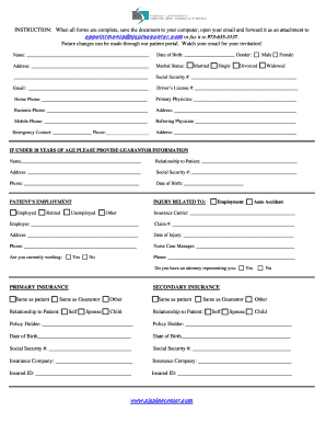 Fillable Online New Patient Registration Packet X.docx Fax Email Print ...