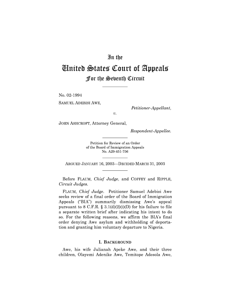 Fillable Online SAMUEL ADEBISI AWE, Fax Email Print - pdfFiller