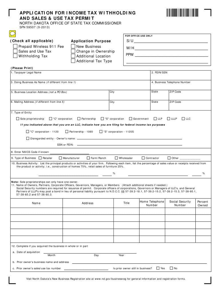 Fillable Online Fillable Online nd Application For Income Tax ...