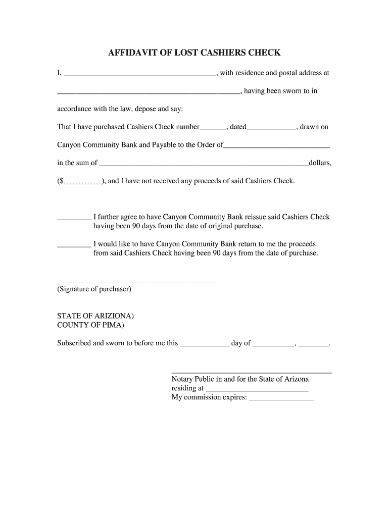 Fillable Online Affidavit and Indemnity Agreement Lost, Stolen or ...