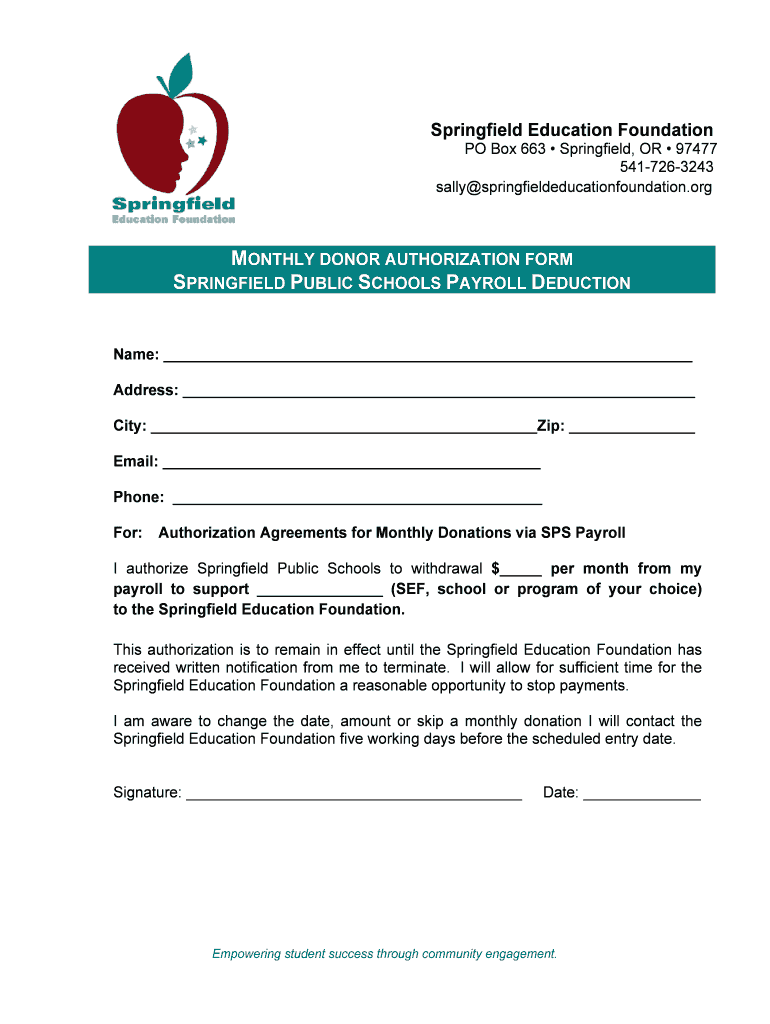 Fillable Online SPS Payroll Deduction Form Regular.doc Fax Email Print ...