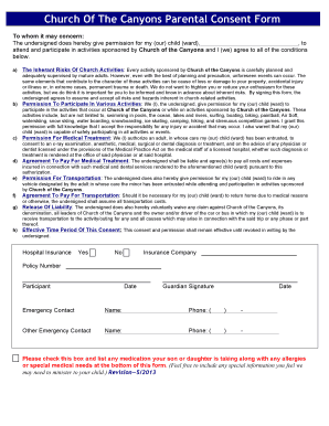 Fillable Online Consent to participate in activity form Fax Email Print ...