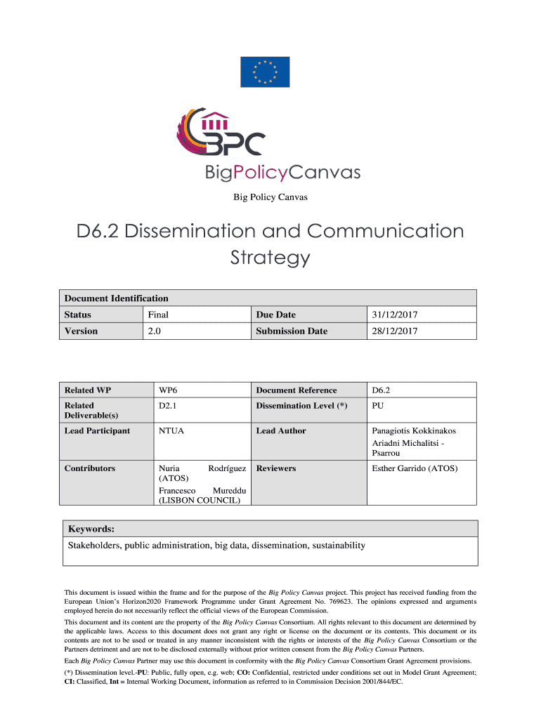 Fillable Online Communication and Dissemination Plan Summary - BASE Fax ...