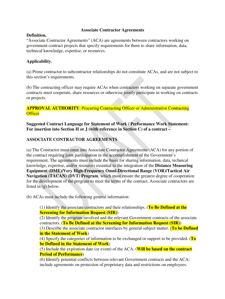 Associate Contractor Agreement - Fill and Sign Printable Template Online