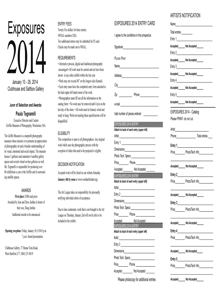 Fillable Online Griffin Museum Fact Sheet - Griffin Museum of ...