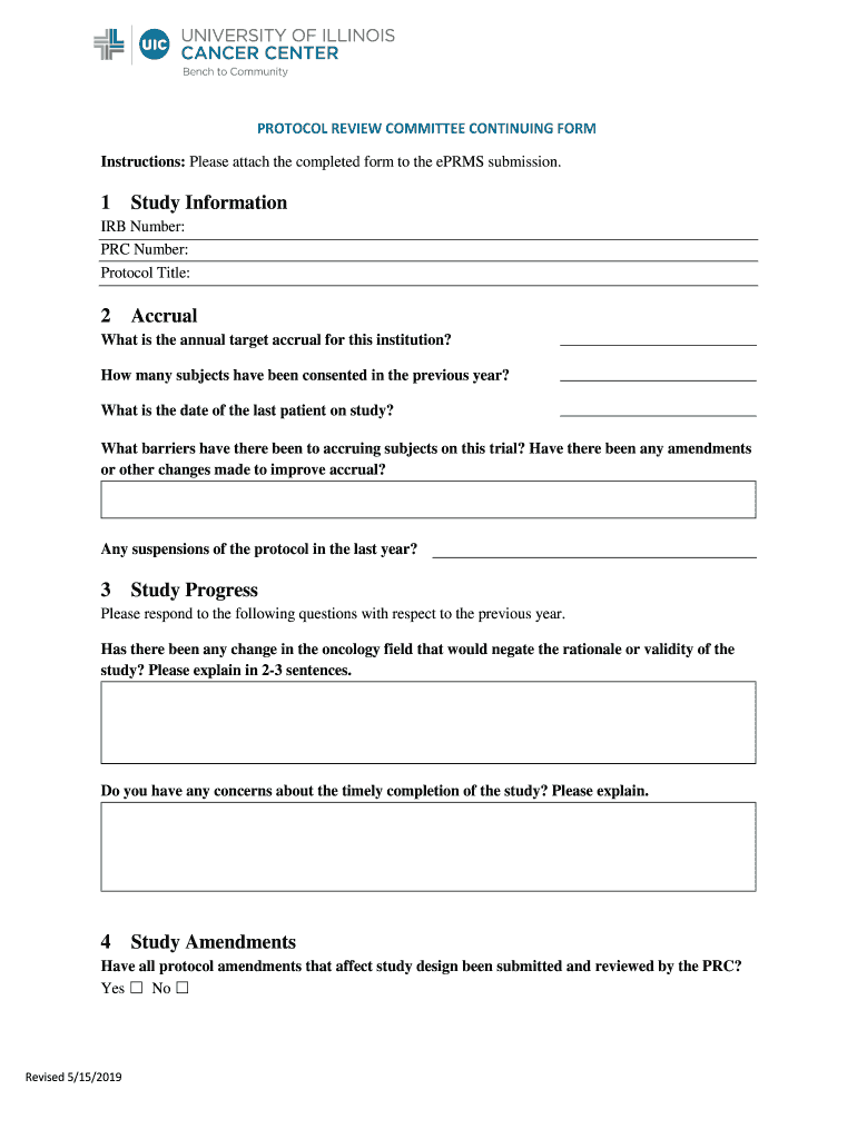 Fillable Online PRC Continuation Review Form Fax Email Print - pdfFiller