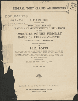 Fillable Online Claims Under the Federal Tort Claims Act - Federal ...