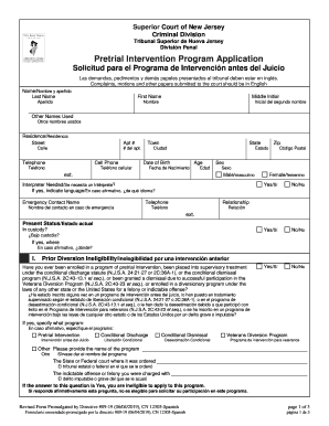 Fillable Online Pretrial Intervention Program (PTI) Application ...