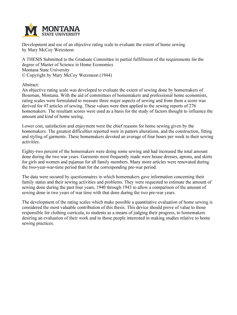 Fillable Online Development and use of an objective rating scale to ...