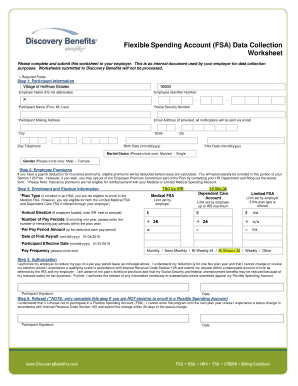 Fillable Online Fillable Online Flexible Spending Account (FSA) Data ...