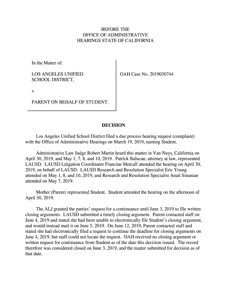 Fillable Online Decisions - DGS - State of California Fax Email Print ...
