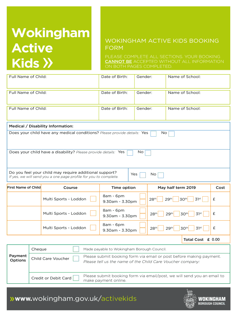 Fillable Online West of Wokingham Secondary Free School Application ...