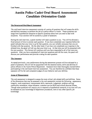 Fillable Online How to answer police officer oral board interview ...