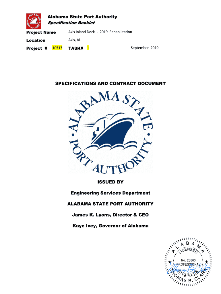 Fillable Online usace, port authority sign mobile harbor design ...