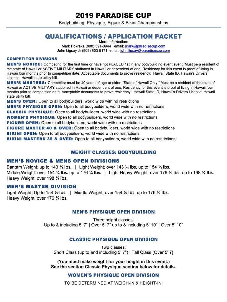 Fillable Online QUALIFICATIONS / APPLICATION PACKET Fax Email Print ...