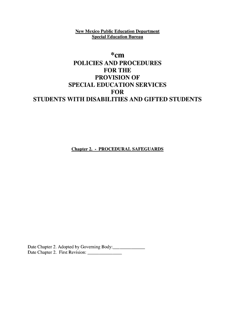 Fillable Online - PROCEDURAL SAFEGUARDS Fax Email Print - pdfFiller