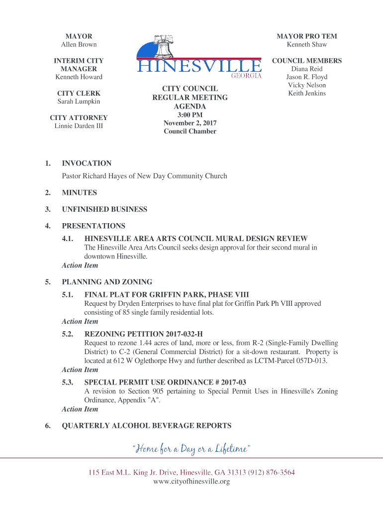 Fillable Online WAYNE CITY HALL John P. Rhaesa, Thomas E. Porter ...