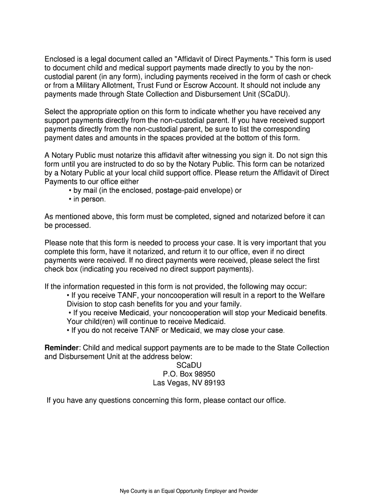 Child Support Affidavit Fill Online Printable Fillable Blank 