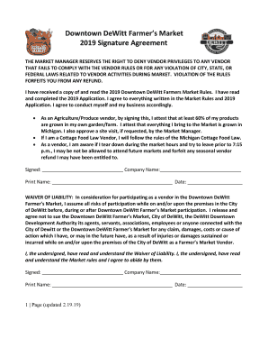 Fillable Online Farmers Market Stall Lease Agreement Fax Email Print ...
