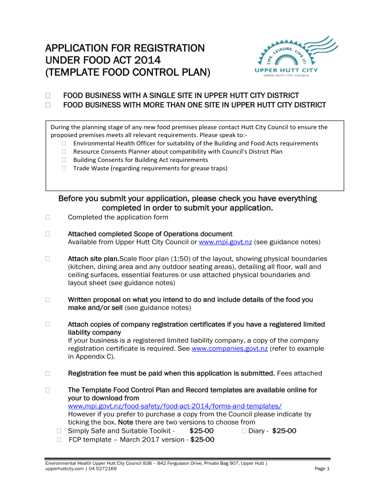 Fillable Online Forms & templatesNZ Food SafetyNZ Government Fax Email ...