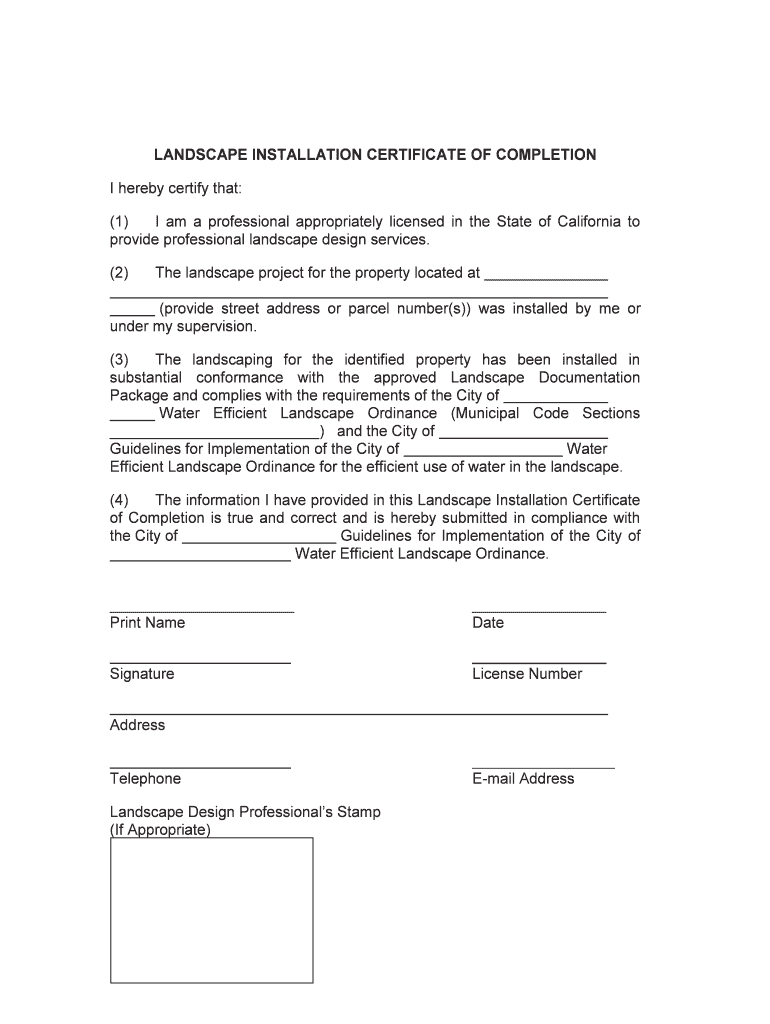 Installation Completion Form - Fill Online, Printable, Fillable, Blank ...