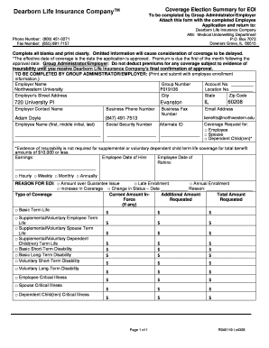 Fillable Online Dearborn Life Insurance CompanyTM Fax Email Print ...