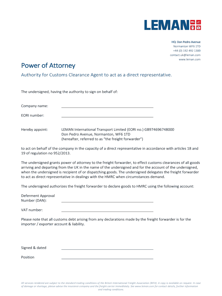Us Customs Power Of Attorney - Fill Online, Printable, Fillable, Blank ...