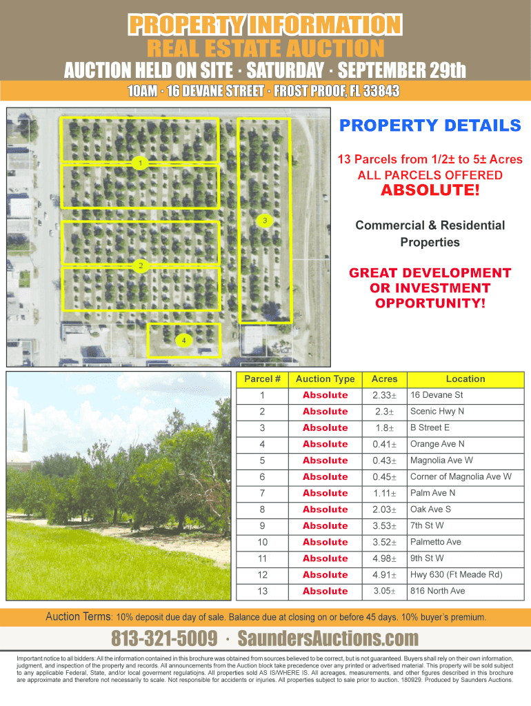 Fillable Online Property Information Packet - Saunders Real Estate Fax ...