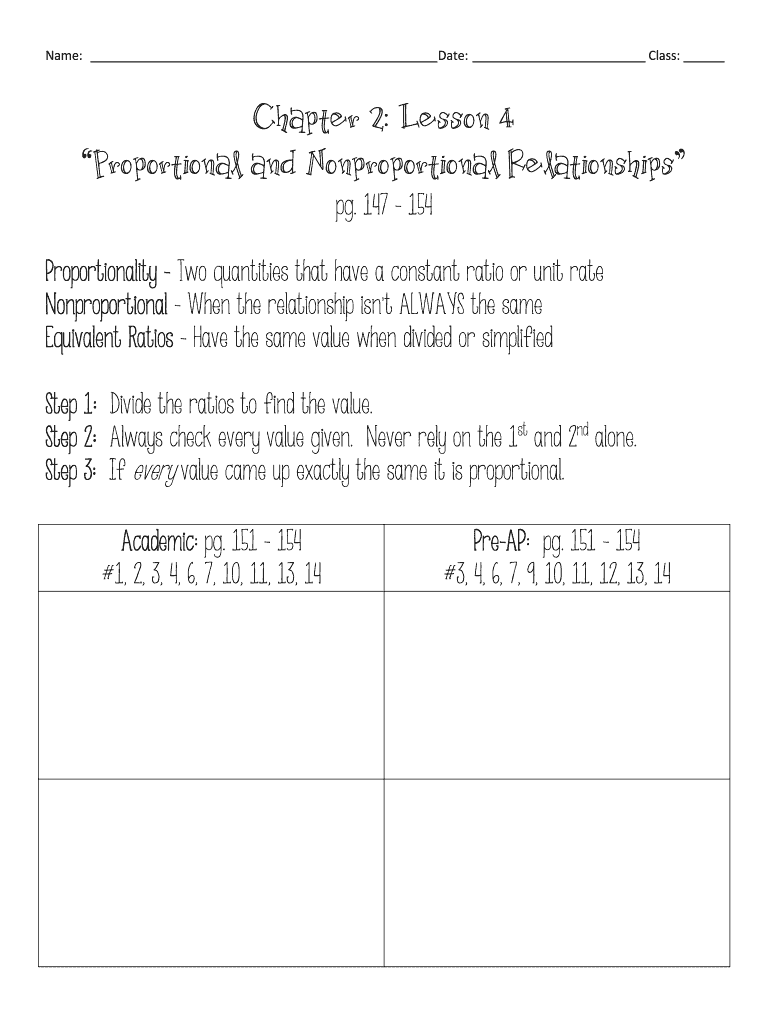 Fillable Online Lesson 4 Proportional and Nonproportional Relationships.docx Fax Email Print ...