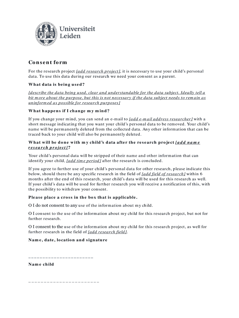 Fillable Online 7+ Survey Consent Form Samples in Sample, Example ...