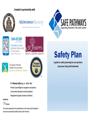 Fillable Online Safety First Initiative - End Abuse of People with ...