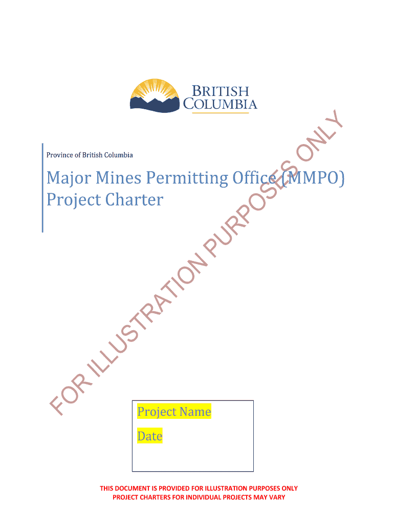 Fillable Online Major Mines Permitting Office (MMPO) Project Charter ...