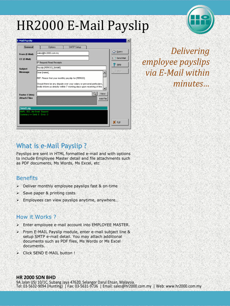 Fillable Online HR2000 E-Mail Payslip Fax Email Print - pdfFiller