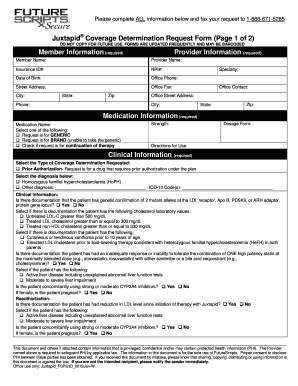 Fillable Online Coverage Determination Request Form (Page 1 of 2 ...
