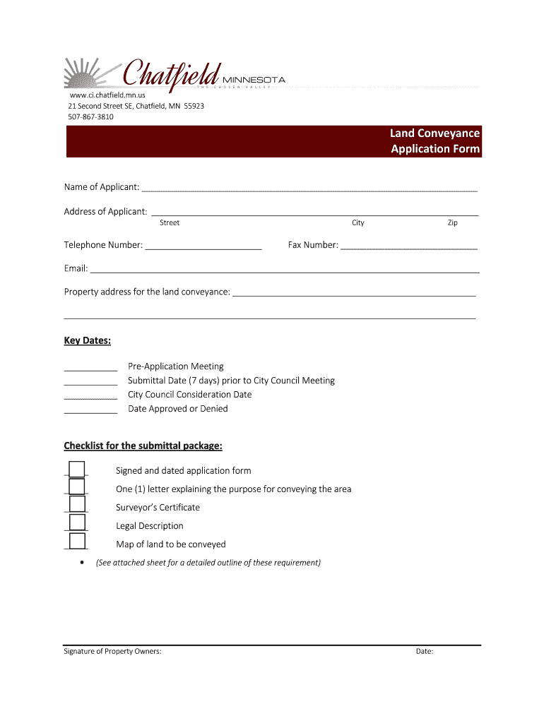 Fillable Online Land Conveyance Fax Email Print - pdfFiller