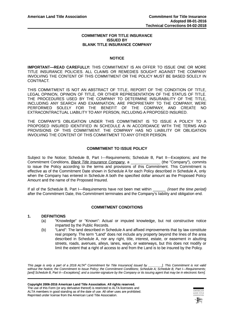 Understanding The Title CommitmentTexas National Title Doc Template ...