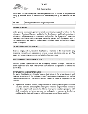 Fillable Online Job Description Template #2 - SHRM Fax Email Print ...