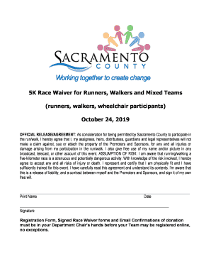Fillable Online Race Waiver Form Fax Email Print - pdfFiller