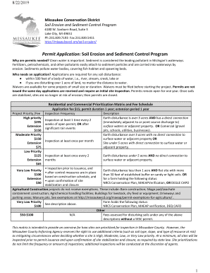 Fillable Online Permit Application: Soil Erosion and Sediment Control ...