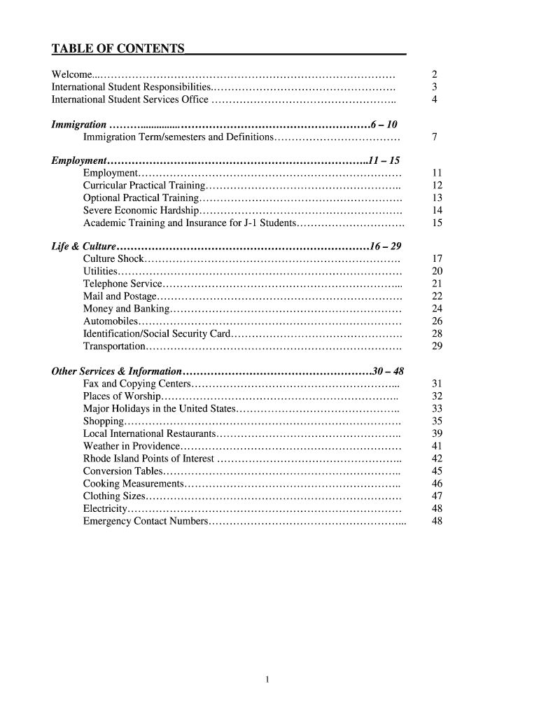 Fillable Online international jwu Immigration Term/semesters and ...