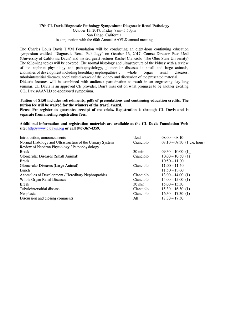 Fillable Online CL Davis-Diagnostic Pathology of Bovine Diseases - AAVLD Fax Email Print - pdfFiller