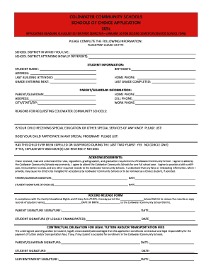 Fillable Online 105C School of Choice Form Fax Email Print - pdfFiller