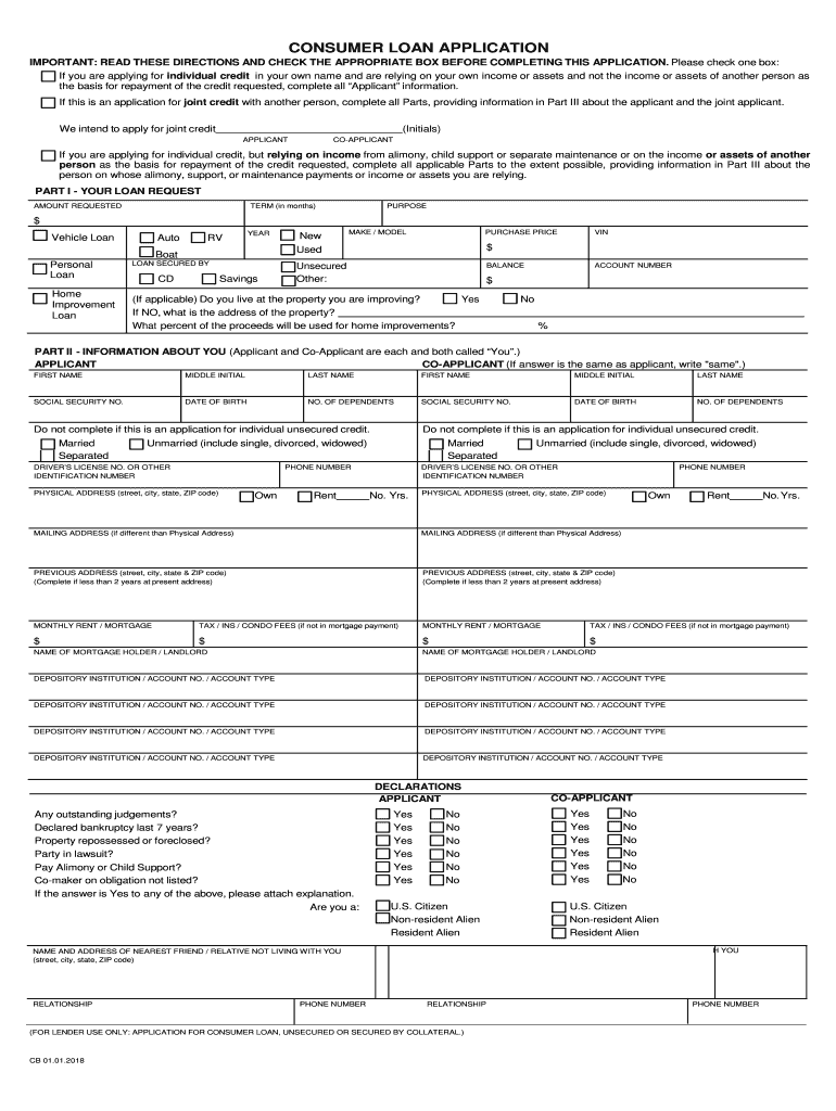 Fillable Online consumer loan application - Country Bank Fax Email ...