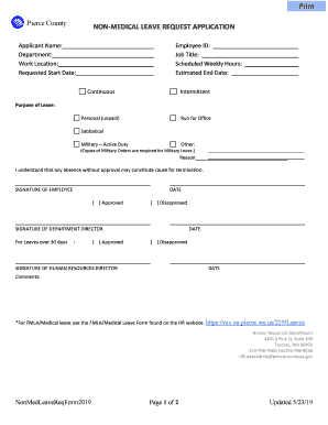 Fillable Online Leave-of-absence application form Fax Email Print - pdfFiller