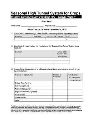 Fillable Online Seasonal High Tunnel System for Crops - NRCS - USDA Fax ...