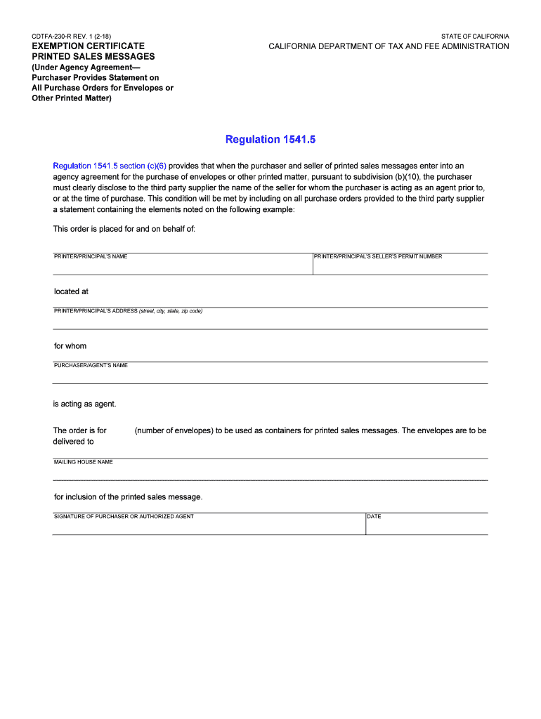 Fillable Online EXEMPTION CERTIFICATE PRINTED SALES MESSAGES. EXEMPTION CERTIFICATE PRINTED ...